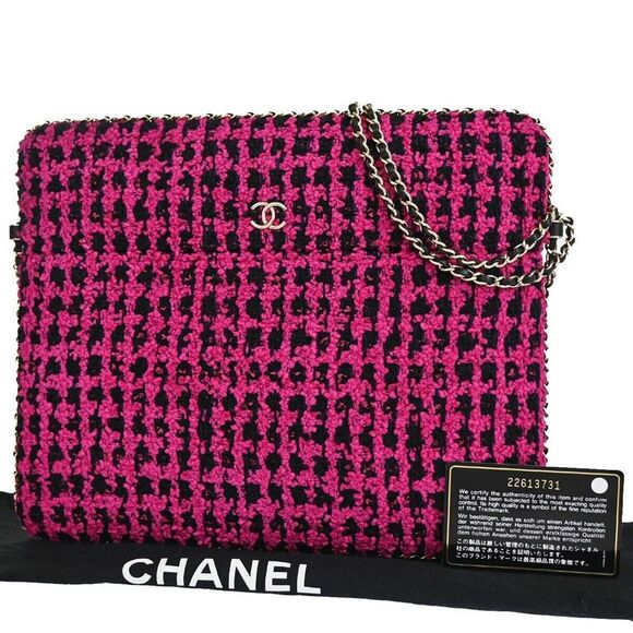 CHANEL | Bags | Chanel Pink Tweed Shoulder Bag Preowned | Poshmark